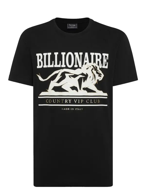 BILLIONAIRE T-shirt Round Neck Ss Lion - Black