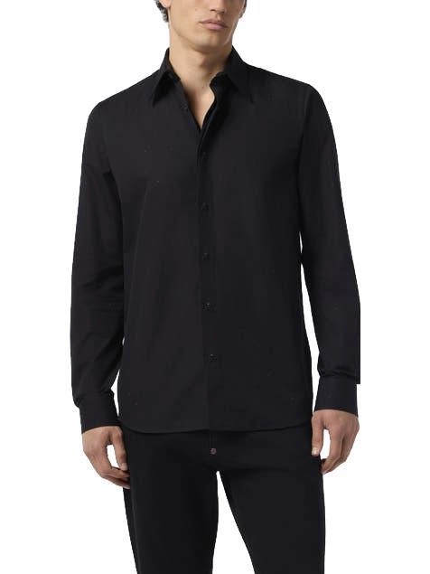 Philipp Plein Sugar Daddy Cut Shirt All-over Strass - Black/black