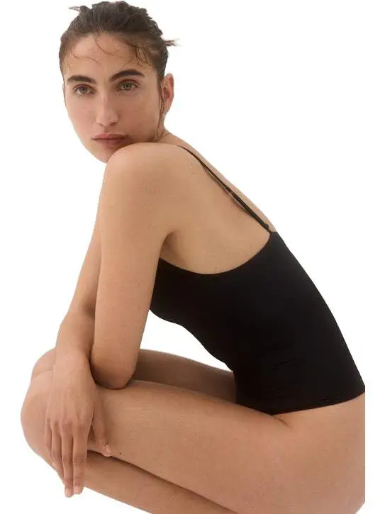 H&m Seamless Light Shape Bodysuit - Black