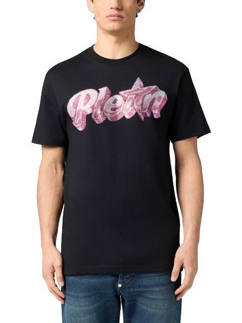 Philipp Plein Round Neck T-shirt Gummy Plein Stones - Black