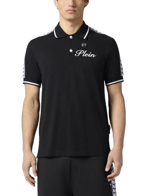 Philipp Plein Piquet Polo T-shirt Plein Tennis - Black