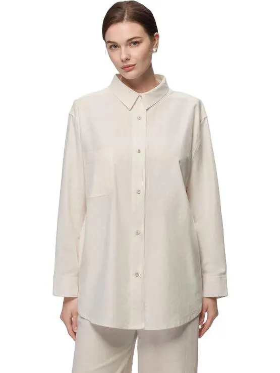 JUANA Lyricist Natural Oversized Shirt - White