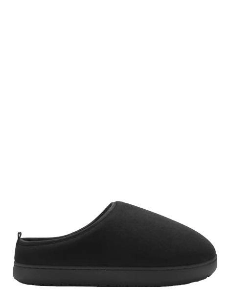 ALPINE NORTH Insulated Faux Suede Slippers - Black