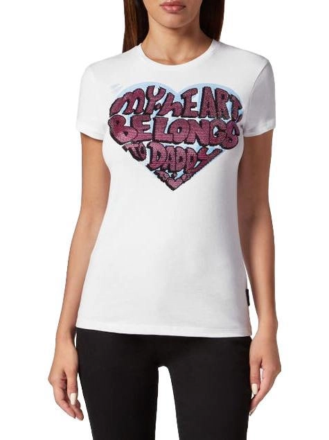 Philipp Plein T-shirt Sexy Pure With Crystals - White