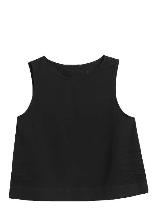 Frank & Eileen Cotton Shell Tank - Black Denim