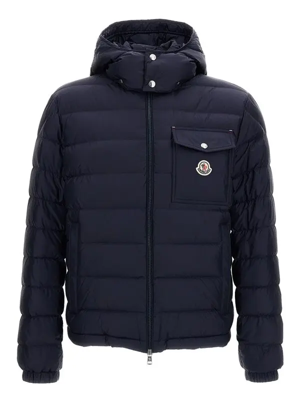 Moncler Verith Short Down Jacket With Hood - Blu