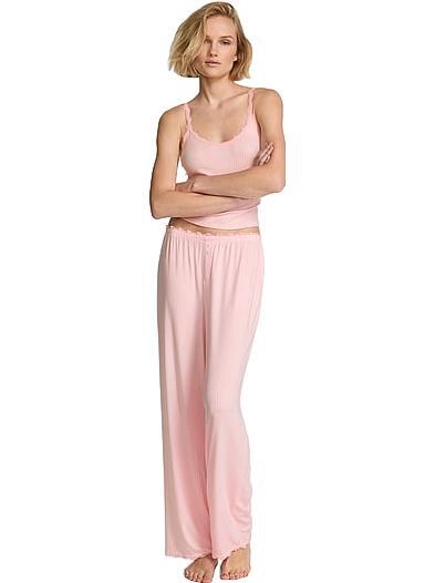 Victoria's Secret Pointelle Rib Tank & Pant Set - Pink