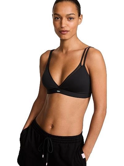 Victoria's Secret Vsx Elevate™ Layered Triangle Sports Bra - Black