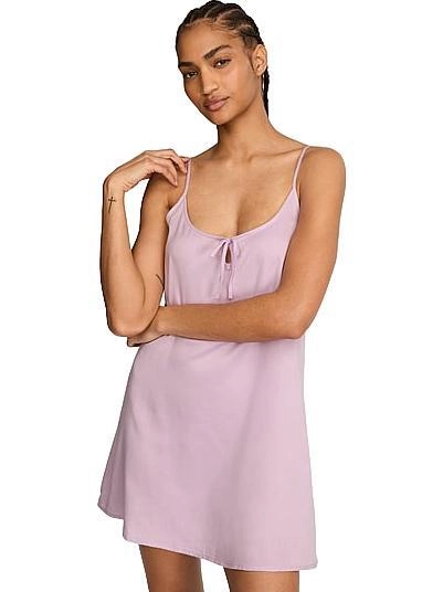 Victoria's Secret Modal-cotton Keyhole Slip Dress - Purple