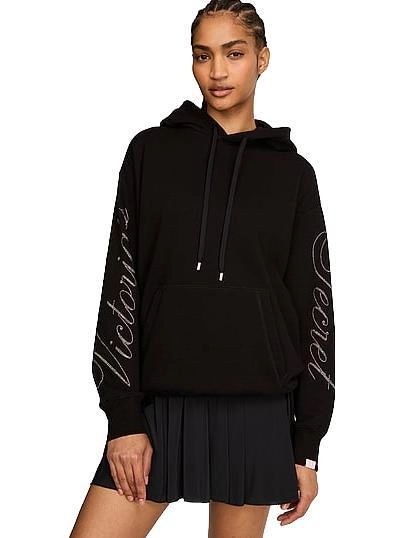 Victoria's Secret Angel Essentials Iconic Fleece Hoodie - Black