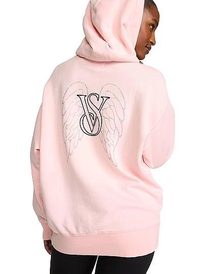 Victoria's Secret Angel Essentials Iconic Fleece Hoodie - Pink
