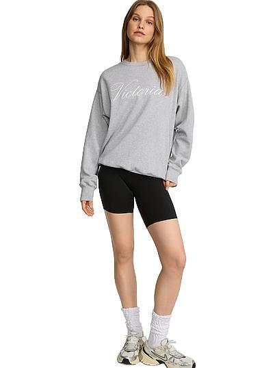Victoria's Secret Angel Essentials Iconic Fleece Crewneck Sweatshirt - Grey