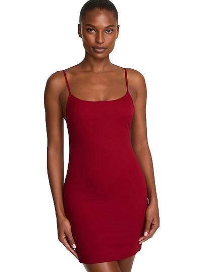 Victoria's Secret Very Sexy Shine Strap Push-up Short Slip Dress - Red