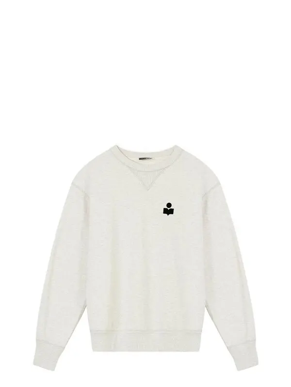 Isabel Marant Étoile Mike' Cotton Crewneck Sweatshirt - Ecru