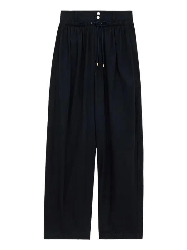 Isabel Marant Étoile Inaya Gathered Cotton Pants - Black