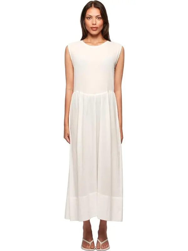 SWF Sheer Sleeveless Midi Dress - Chalk