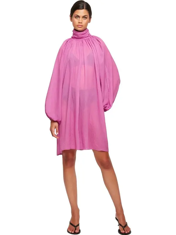 SWF Sheer Balloon Sleeve Mini - Eclipse Violet