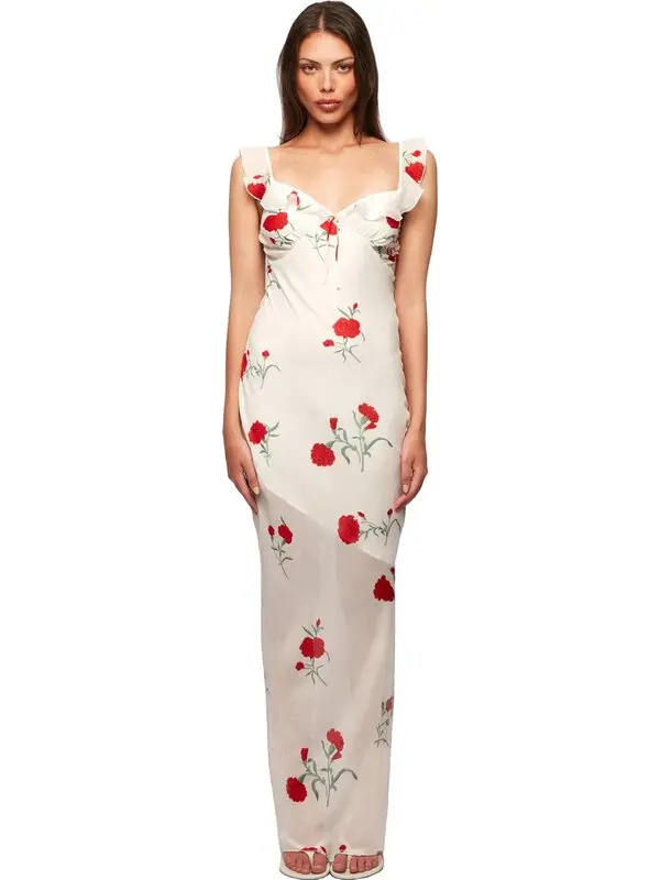 SWF Sweetheart Neck Bias Slip Dress - Bloom