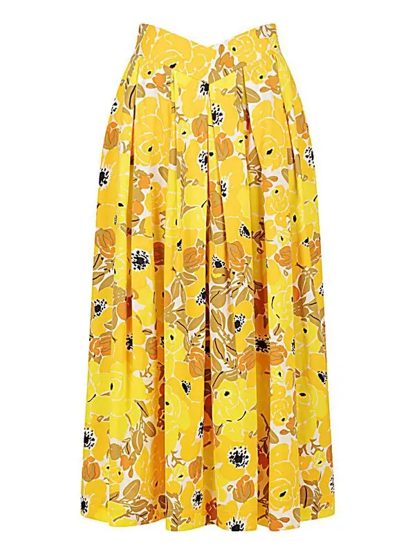 SWF V-front Floral Midi Skirt - After Spring