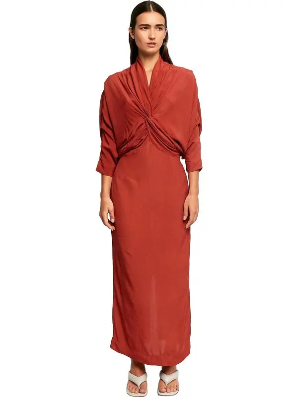 SWF Twist Front Midi Dress - Optimist