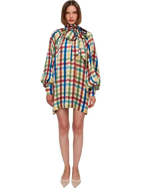 SWF High Tie Mini Dress - Soft Clash