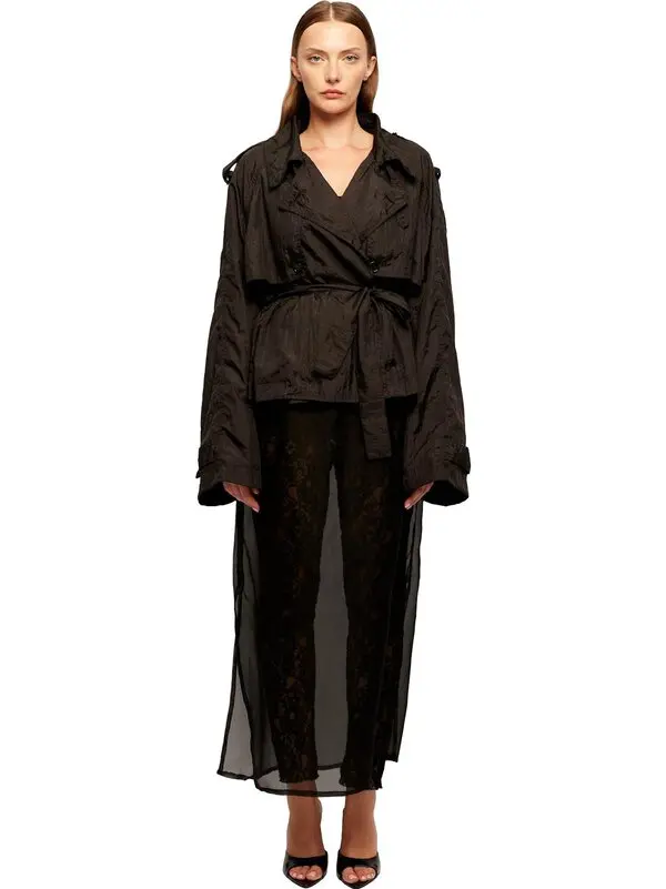 SWF Parachute Crop Trench - True Black