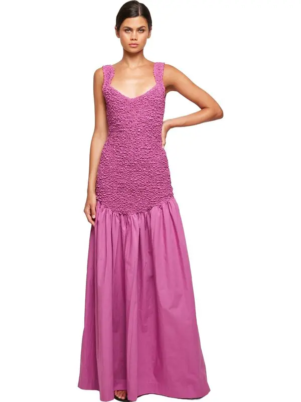 SWF Textured Bodice Maxi Dress - Eclipse Violet