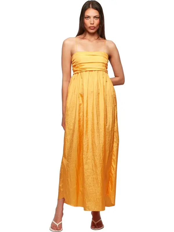 SWF Parachute Ruched Midi Dress - Burnt Sol