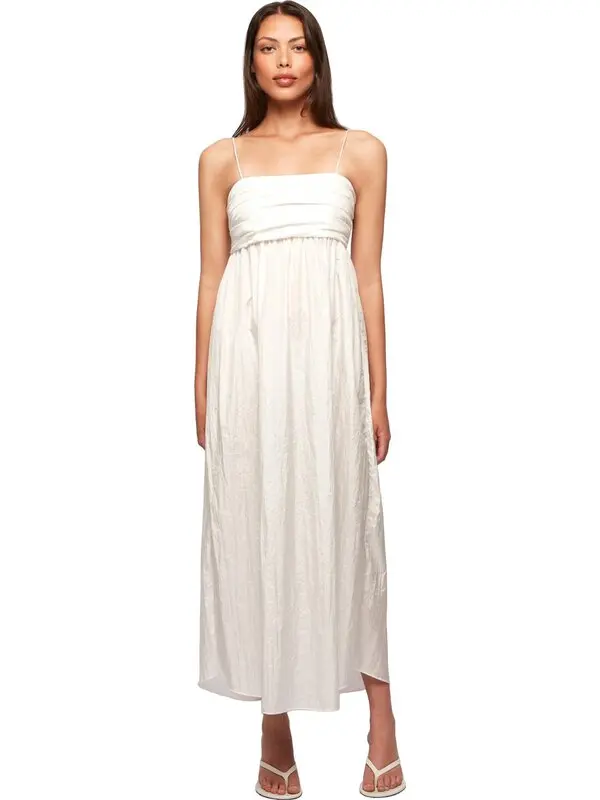 SWF Parachute Ruched Midi Dress - Chalk