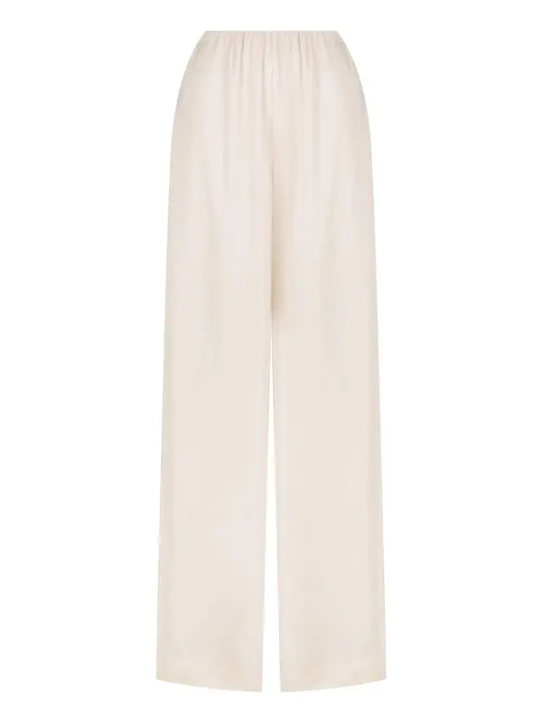 SWF Relaxed Wide-leg Satin Pants - Pewter