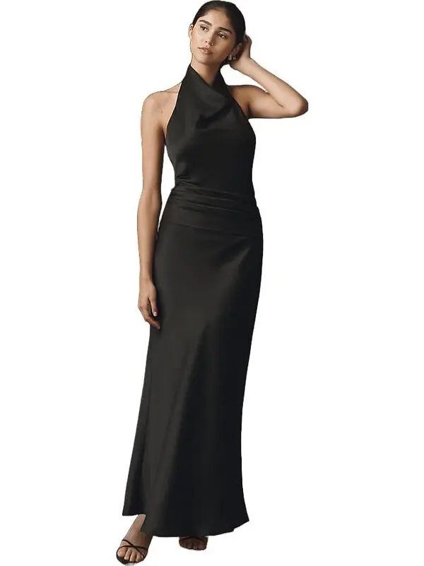 MARE MARE Isabella High-neck Maxi Dress - Black