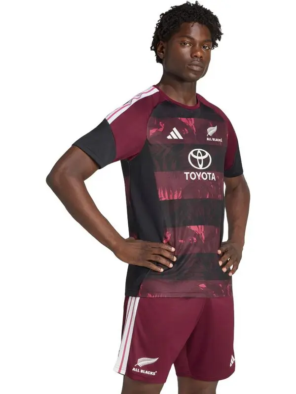 Adidas All Blacks Performance Tee For South Africa Tour - Maroon