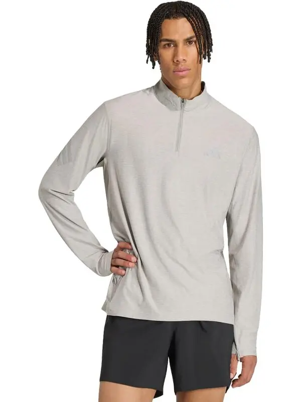 Adidas Adi365 Iconic 1/2 Zip Top - Medium Grey Heather