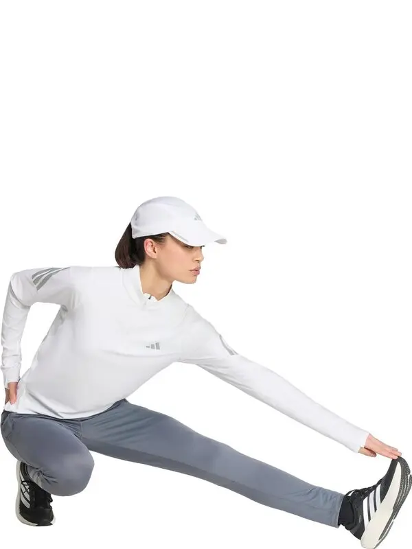 Adidas Adi365 Iconic Running Half Zip Pullover - White / Reflective Silver
