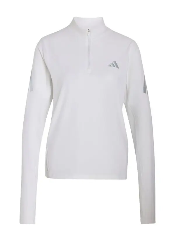 Adidas Adi365 Iconic Running Half Zip Pullover - White / Reflective Silver