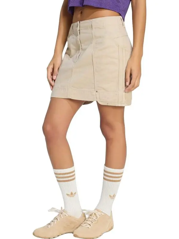 Adidas Premium Essentials Canvas Skirt - Khaki Three