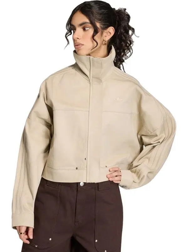 Adidas Premium Essentials Twill Jacket - Khaki Three