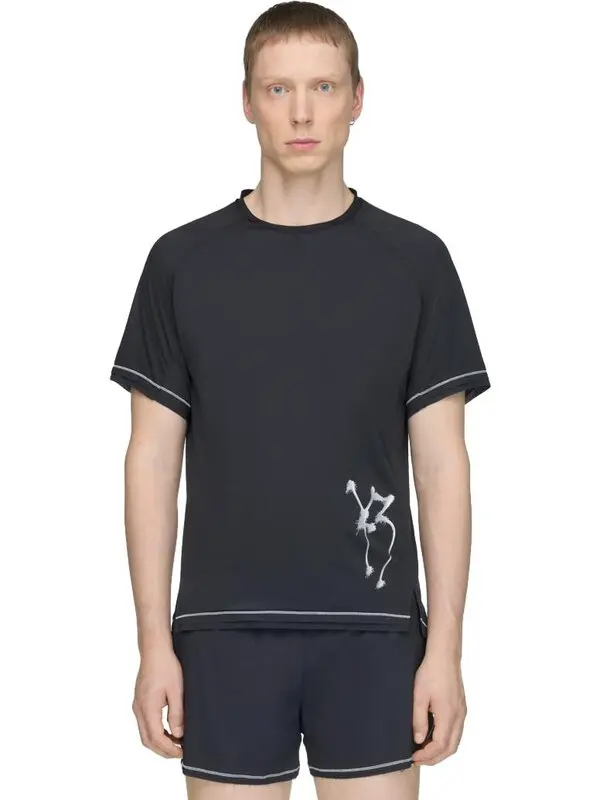 Adidas Y-3 Chito Graphic Running Short Sleeve Tee - Black