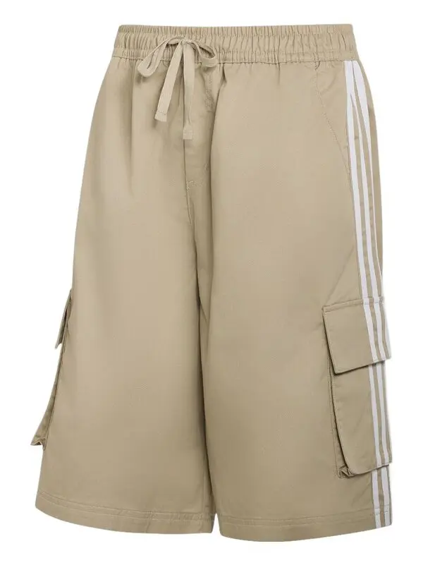 Adidas Adicolor Cotton Twill Cargo Shorts - Khaki Three