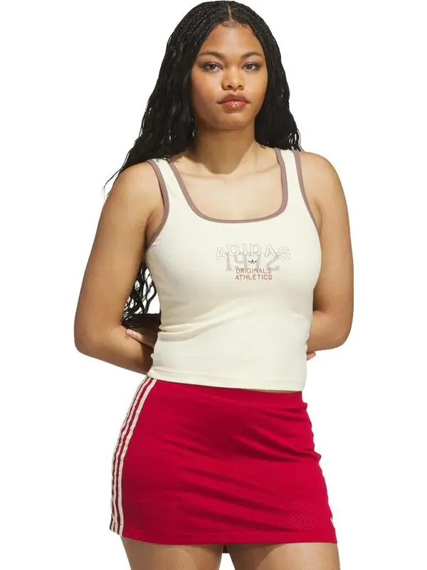 Adidas Graphic Rib Tank Top - Warm Vanilla