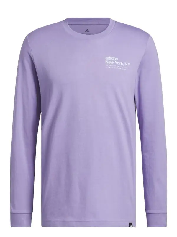 Adidas Nyc Building Graphic Long Sleeve T-shirt - Magic Lilac
