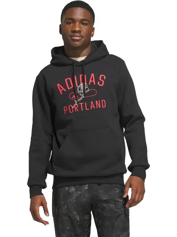 Adidas Portland City Graphic Hoodie - Black