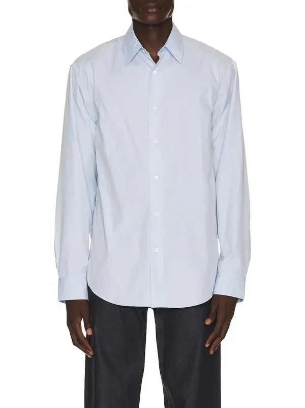 Dries Van Noten Caper Shirt In Blue - Light Blue