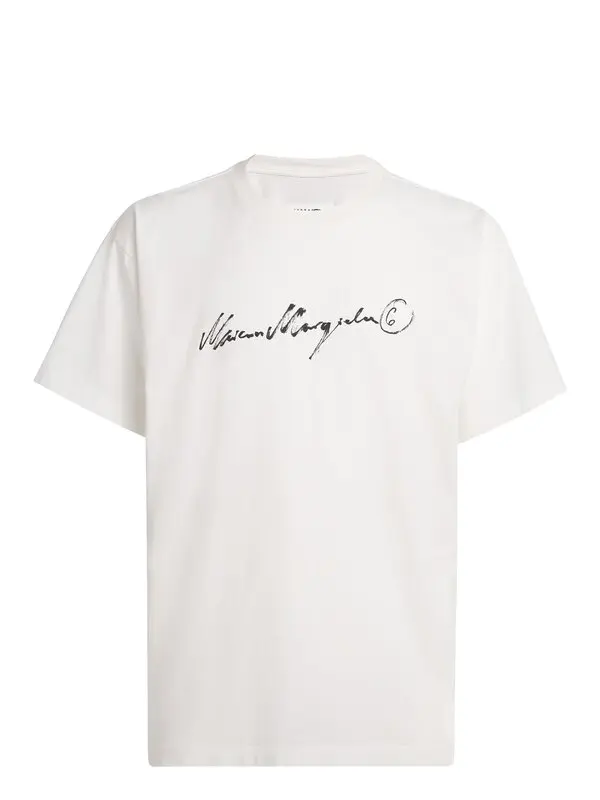 MAISON MARGIELA Cotton Logo T-shirt - White