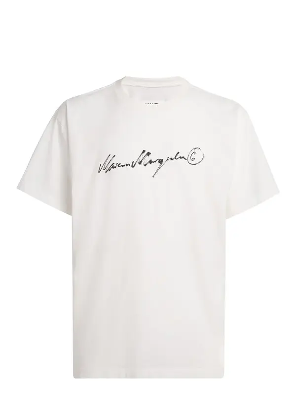 MAISON MARGIELA Cotton Logo T-shirt - White