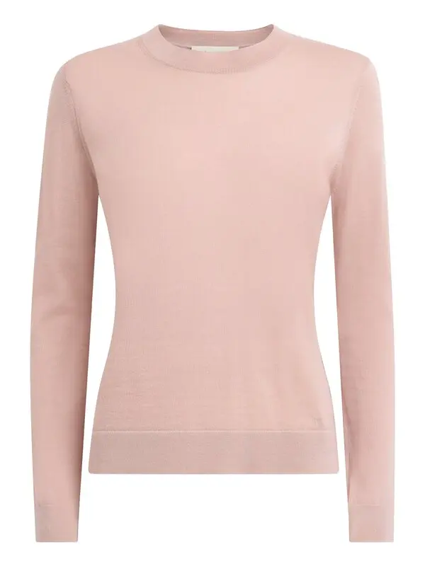 Max Mara Virgin Wool Crew-neck Sweater - Beige
