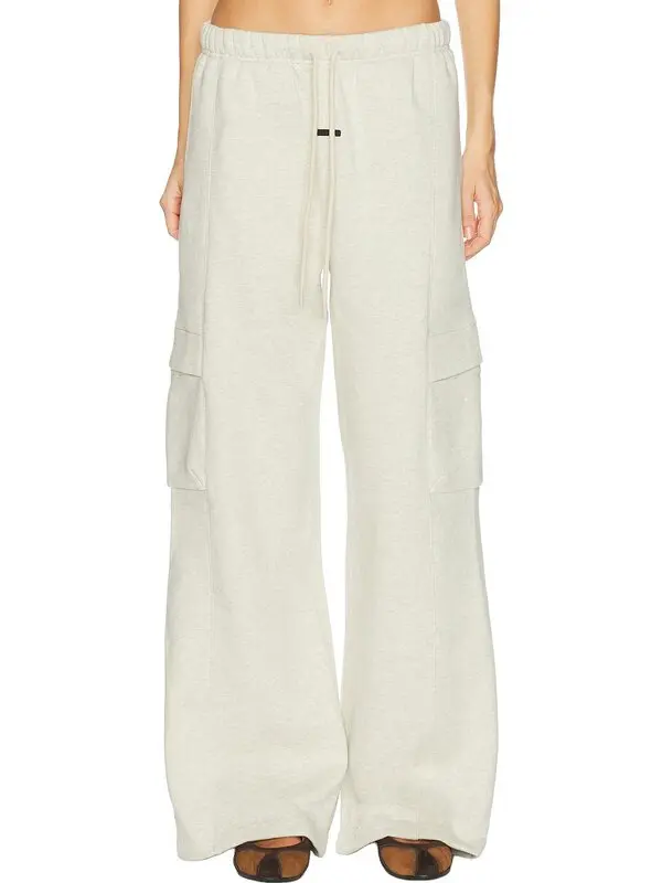 Fear Of God Cargo Relaxed Sweatpant In Grey - Vanilla Heather