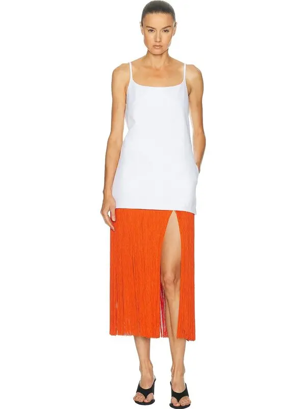 Alaïa Sleeveless Mini Dress In White - Blanc