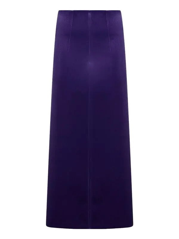 Philosophy Di Lorenzo Serafini Velvet Midi Pencil Skirt - Purple