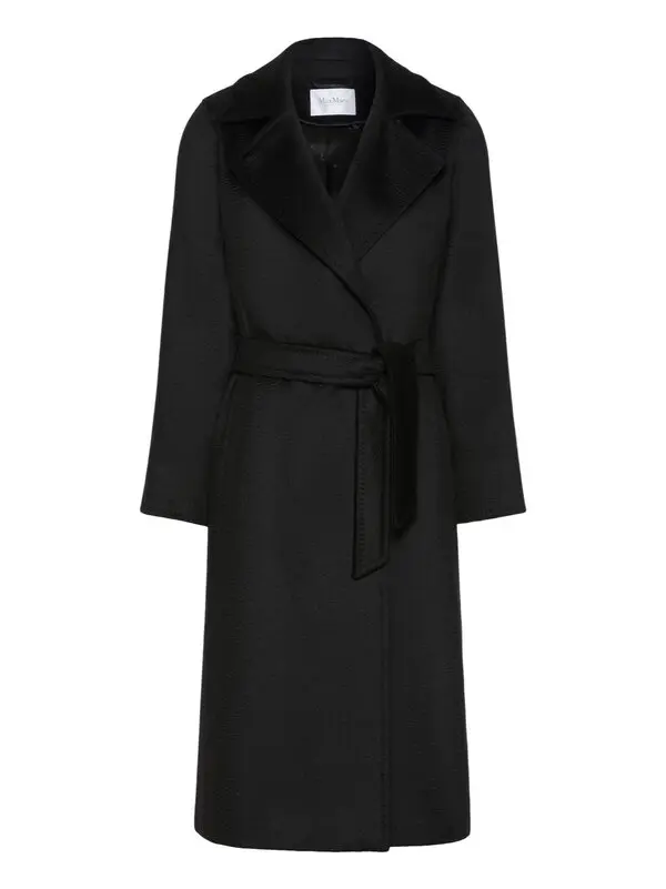 Max Mara Manuela Belted Wrap Coat - Black
